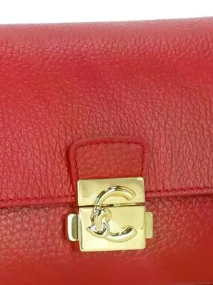 COCCINELLE C-me Lock Pebbled Leather Shoulder Bag