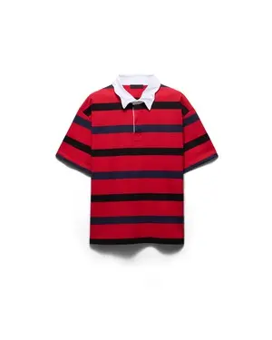 Prada Short-sleeved Cotton Polo Shirt - Red
