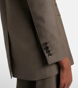 Saint Laurent Wool Blazer - Grey