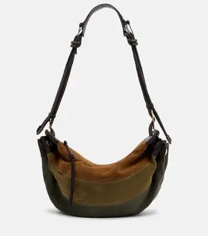 Isabel Marant Étoile Maia Medium Patchwork Suede Shoulder Bag - Brown