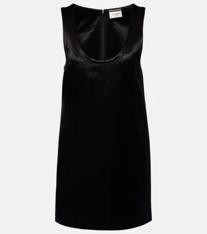 Saint Laurent Satin Minidress - Black