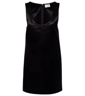 Saint Laurent Satin Minidress - Black