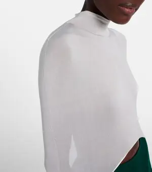 Alaïa Knitted Silk-blend Top - White