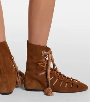 Isabel Marant Étoile Liade Suede Ankle Boots - Brown