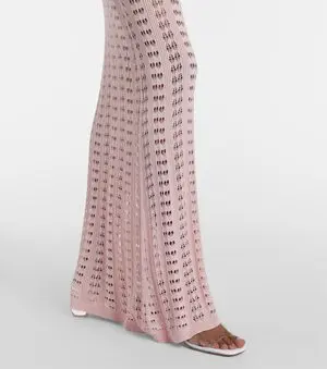 AYA MUSE Draped Pointelle Maxi Skirt