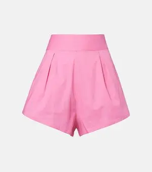 ADRIANA DEGREAS Wide-leg Cotton Shorts - Pink