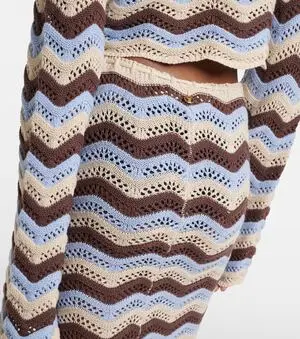 BANANHOT Helena Cotton-blend Maxi Skirt - Blue