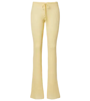 BANANHOT Liz Sequined Flared Pants - Yellow