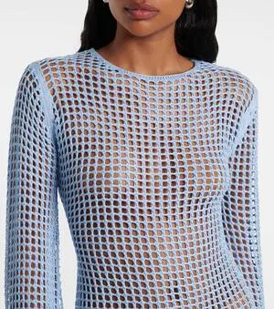 BANANHOT Serena Open-knit Minidress - Blue