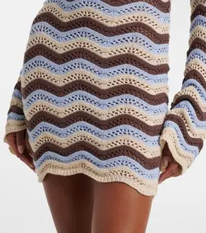 BANANHOT Rey Striped Knitted Minidress - Blue