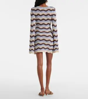 BANANHOT Rey Striped Knitted Minidress - Blue