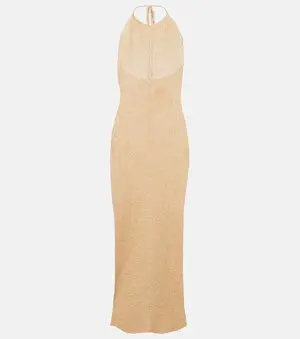 BANANHOT Nico Sequined Maxi Dress - Yellow