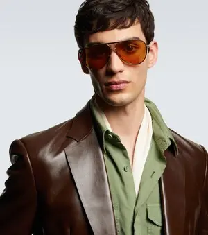 TOM FORD Aviator Sunglasses - Gold