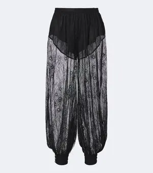 BANANHOT Kendall Lace Balloon Pants - Black