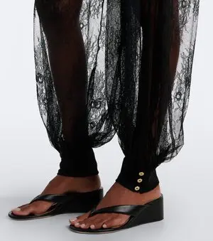 BANANHOT Kendall Lace Balloon Pants - Black