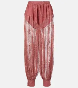 BANANHOT Kendall Lace Balloon Pants - Pink