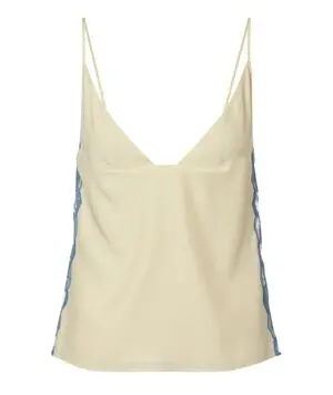 SIR. Lace-trimmed Silk Camisole - Yellow