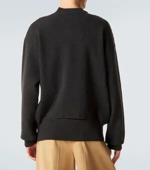 Simone Rocha Cutout Embellished Wool-blend Sweater