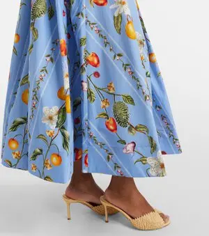 Agua Bendita Delta Printed Cotton Maxi Skirt