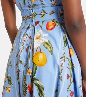 Agua Bendita Delta Printed Cotton Maxi Skirt