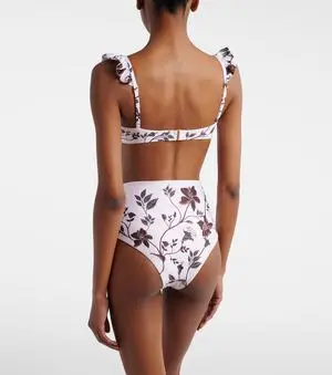 Agua Bendita Floral Bikini Top - White