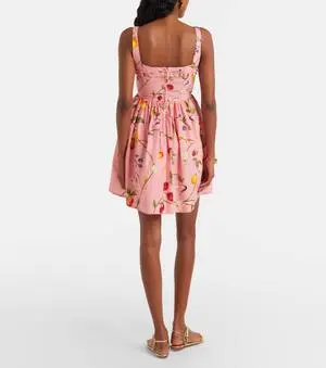 Agua Bendita Barbara Printed Cotton Minidress