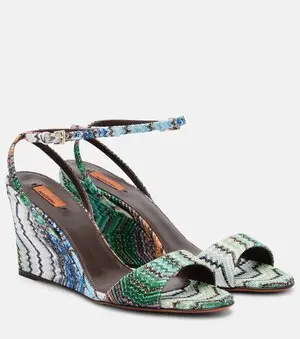 Missoni Julia Zigzag Lamé Wedges - Multicoloured