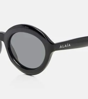 Alaïa Round Frame Sunglasses - Black