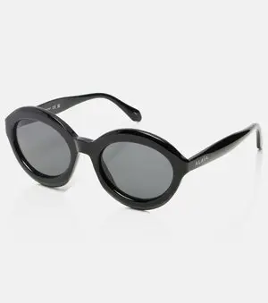 Alaïa Round Frame Sunglasses - Black