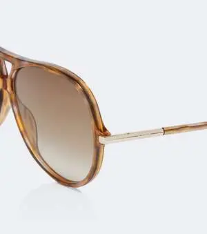 Chloé Tubolar Aviator Sunglasses - Brown