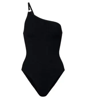 Hunza G Clara One Shoulder Swimsuit - Black