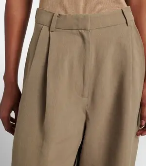THE FRANKIE SHOP Marfa Pleated Wide-leg Trousers