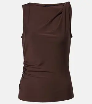 Veronica Beard Otessa Jersey Top - Brown