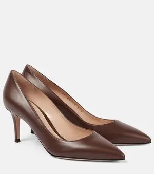GIANVITO ROSSI Leather Pumps - Brown