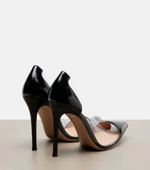 GIANVITO ROSSI Leather-trimmed Pumps - Black