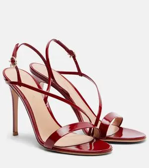 GIANVITO ROSSI Manhattan Leather Sandals Red