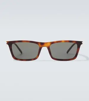 Saint Laurent Sl 890 Betty Rectangular Sunglasses - Brown