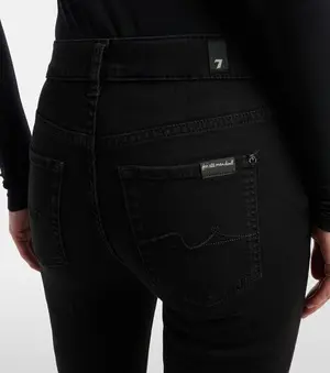 7 For All Mankind Mid-rise Bootcut Jeans - Black
