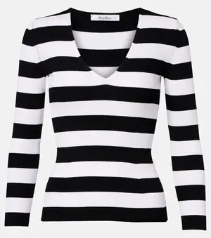 Max Mara Vello Ribbed-knit Sweater - Black