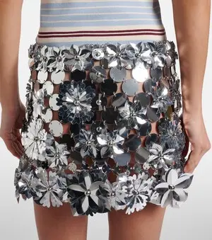 Rabanne Embellished Chainmail Miniskirt