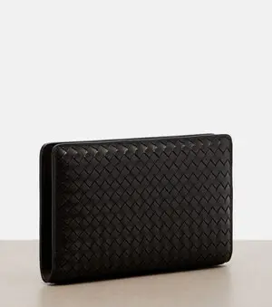 Bottega Veneta Intrecciato Leather Agenda Clutch