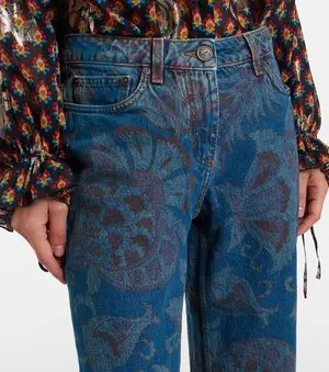 Etro Floral Print Flared Jeans