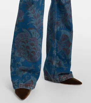 Etro Floral Print Flared Jeans