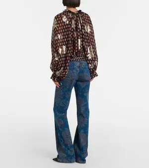 Etro Floral Print Flared Jeans