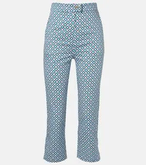 Max Mara Facella Printed Wide-leg Jeans - Blue