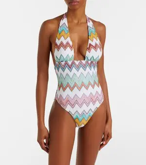 Missoni Zigzag Lurex One-piece Swimsuit - Multicoloured