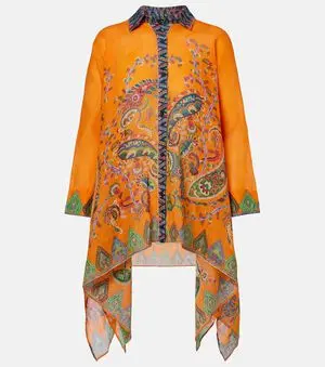 Etro Paisley Ramie Oversized Shirt