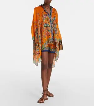 Etro Paisley Ramie Oversized Shirt