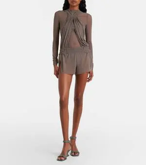 Rick Owens Temple Sheer Tulle Top - Grey