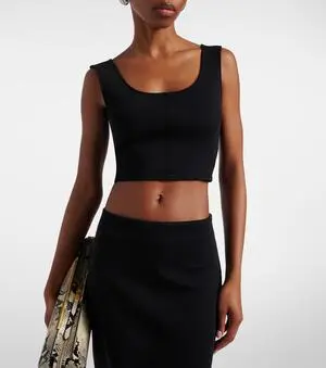 Max Mara Dire Cotton-blend Crop Top